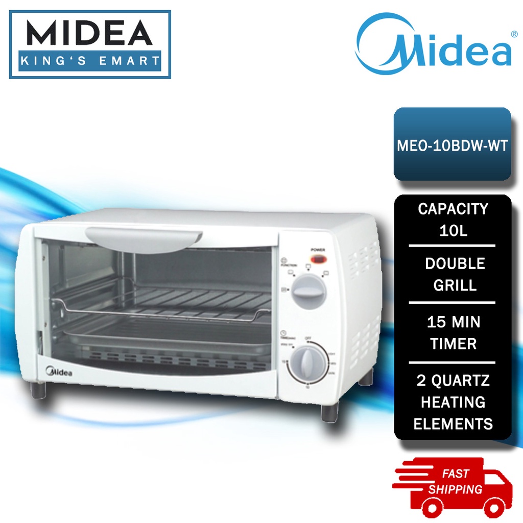 MIDEA 10L Electric Toaster Oven White MEO-10BDW-WH / Black MEO-10BDW-BK ...