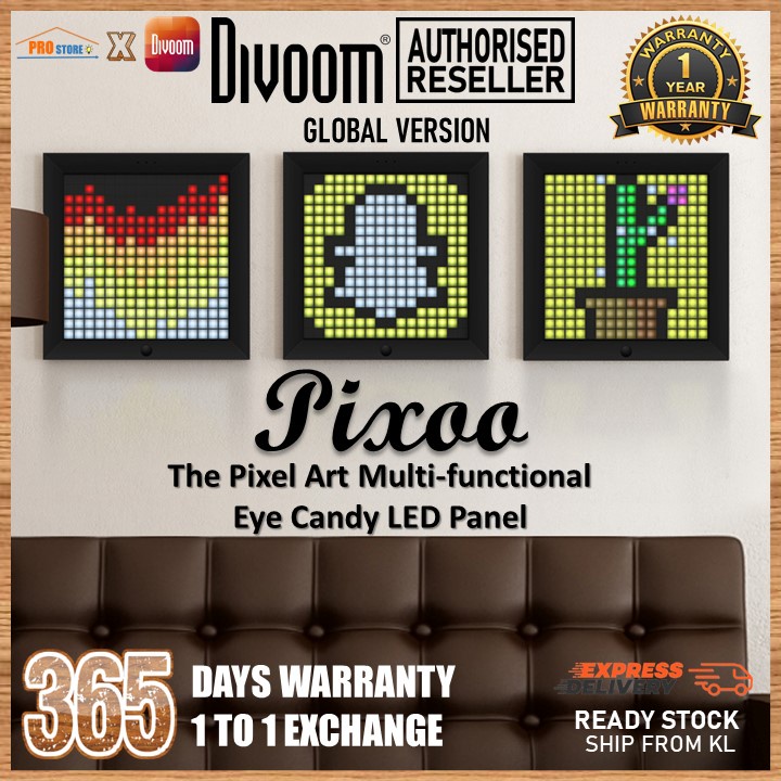 [Original] Divoom Pixoo DIY RGB Pixel Art Display Panel Picture Frame ...