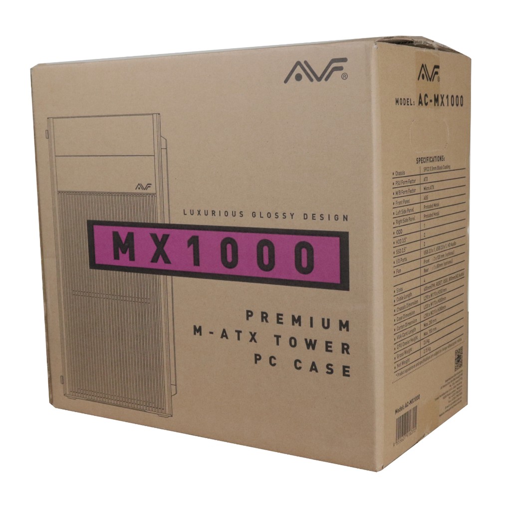 AVF MX Series Premium M-ATX Tower PC Case (AC-MX1000/MX2000/MX3000 ...