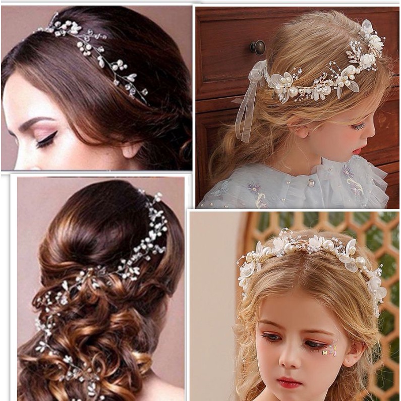 SET Bundle SET N033 Handmade Hairband For Women Flower Shape Hair Clip ...