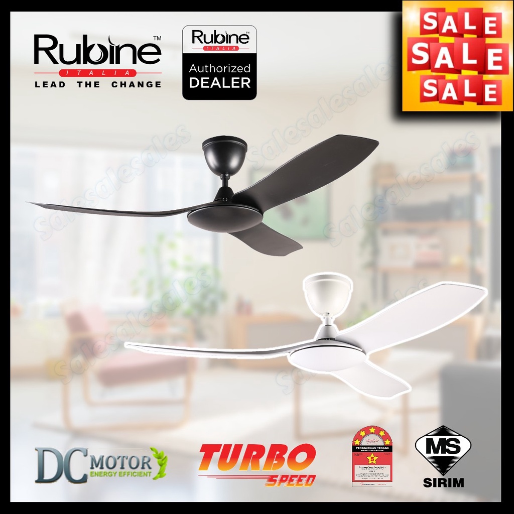 *CLEARANCE* RUBINE DC FAN 52" Remote Designer Ceiling Fan RCF-FABIO52 ...