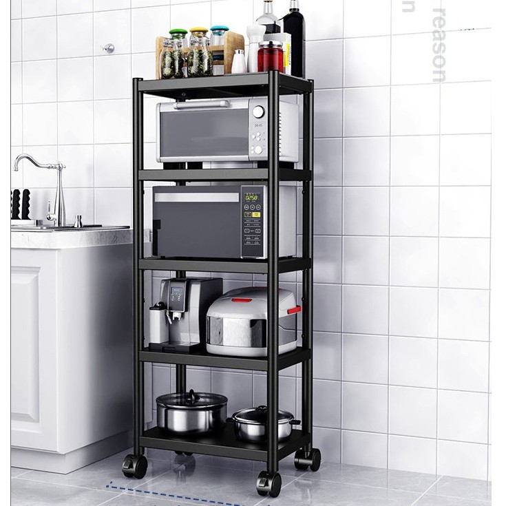【Ready Stock Msia】5 Tier Stainless Steel Storage Rack Kitchen Shelf Rak ...