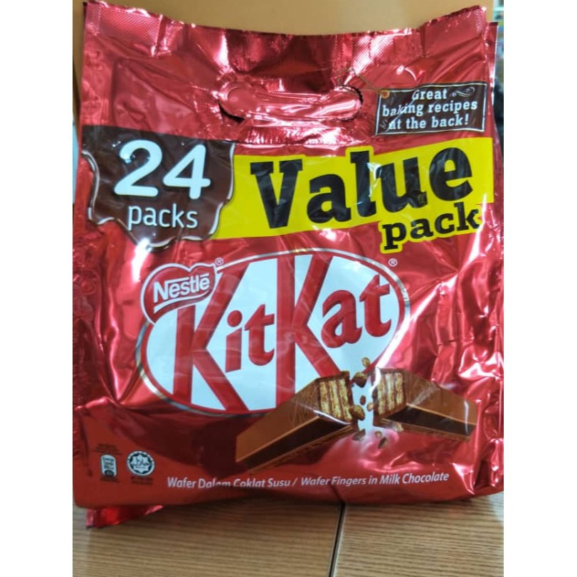 value pack nestle kit kat wafer fingers in milk chocolate 24pcs 408g ...