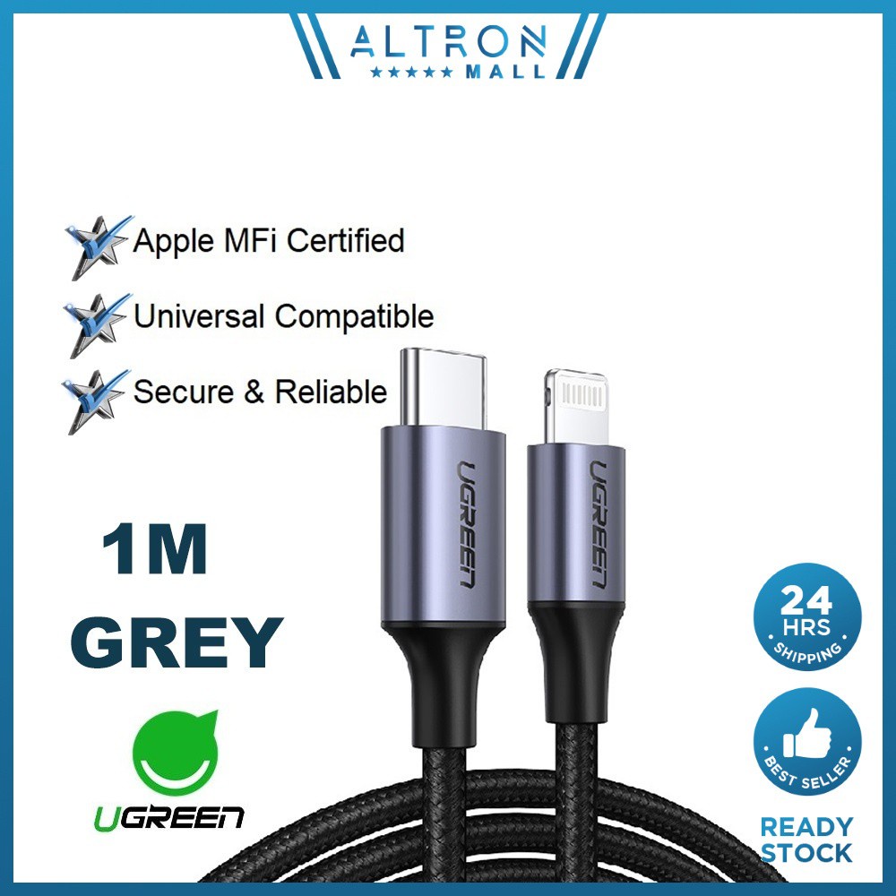 UGREEN 36W Nylon Braid USB C Cable Fast Charge Quick Charges Type-C ...