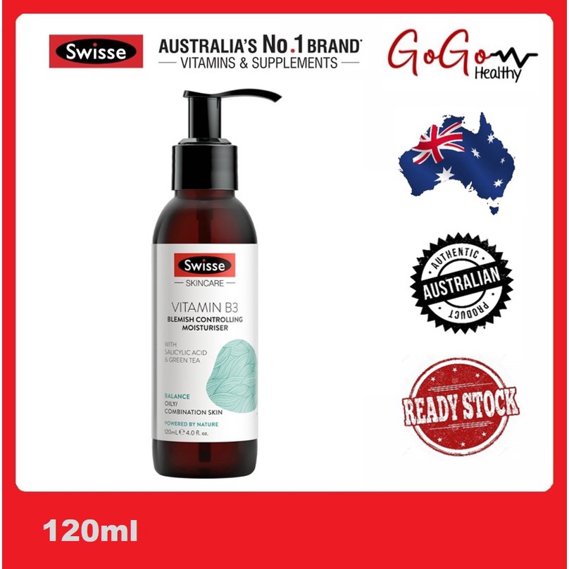 Swisse Skincare Vitamin B3 Blemish Controlling Moisturiser 120ml ...