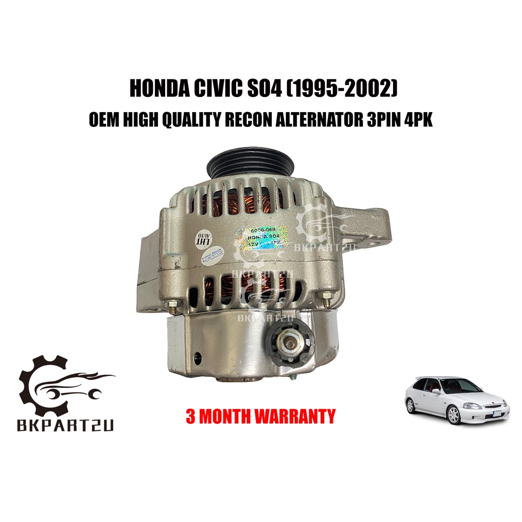 HONDA CIVIC SO4 D15B B16A (1995-2002) ALTERNATOR MADE BY OEM RECON 3 ...