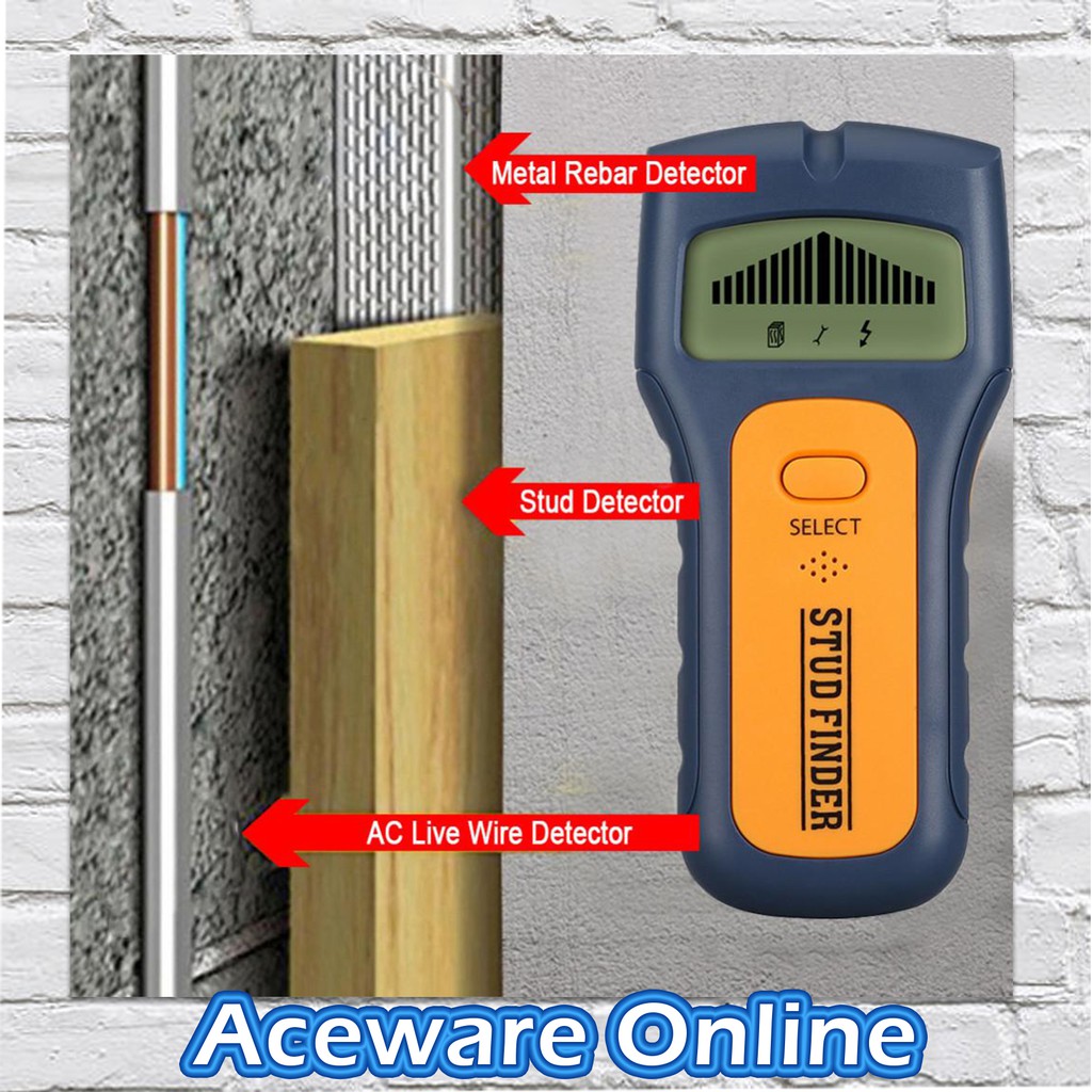 Stud Finder Multifunction Wall Scanner LCD Display Studs AC Voltage ...