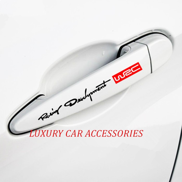 [READY STOCK] 4PCS SET WRC RACING DEVELOPMENT CAR DOOR HANDLE STICKER ...