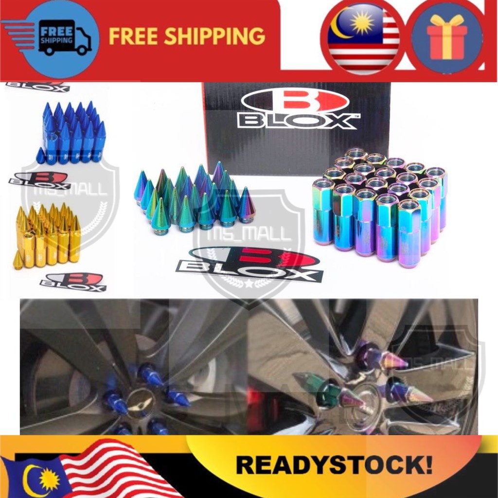 !! Blox Nut Wheel Spike Lug Tire ALLOY Nut M12x1.5 7075 20 pcs Nut ray ...