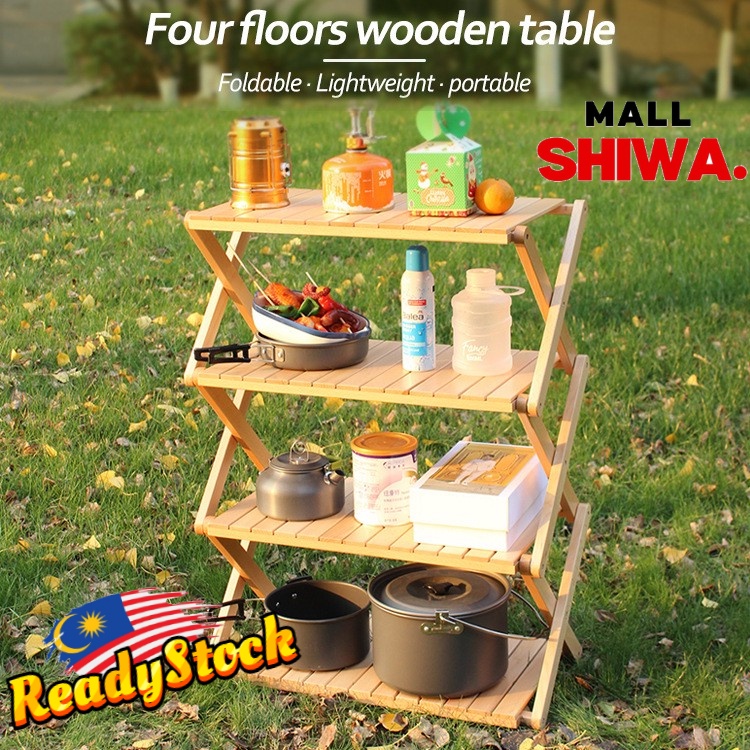 🇲🇾Ready Stock💥3/4 Tiers Camping Rack Outdoor Camping Picnic Storage ...