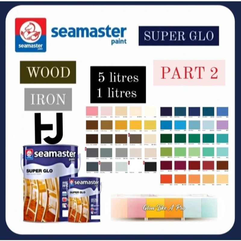5L / 1L SEAMASTER SUPER GLO PAINT WOOD PAINT IRON PAINT CAT KAYU CAT ...