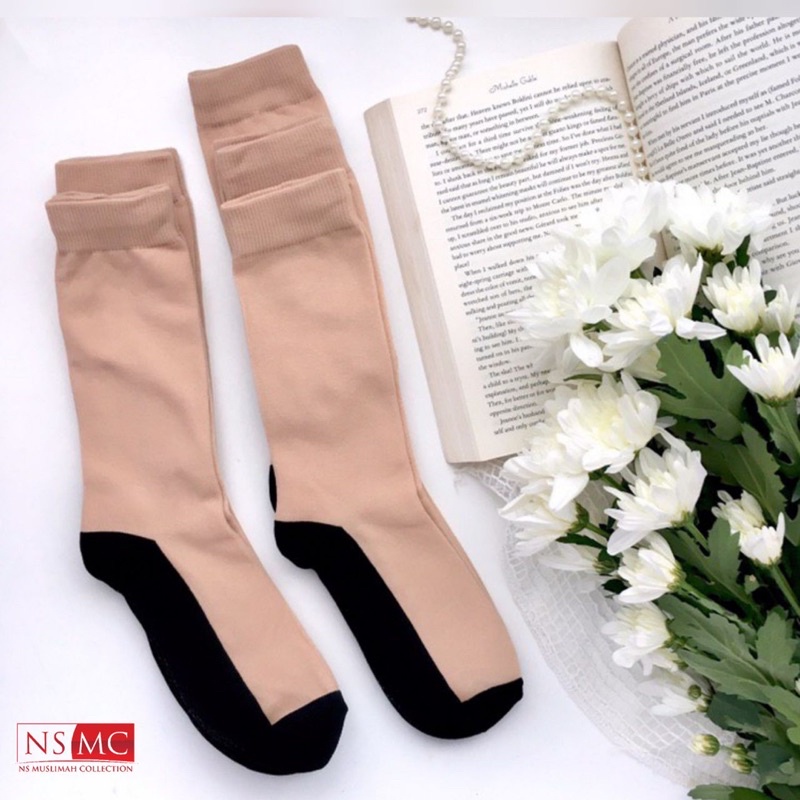 Walnut Socks NSMC ~ Stokin Panjang, Plain, Tapak Hitam | Shopee Malaysia