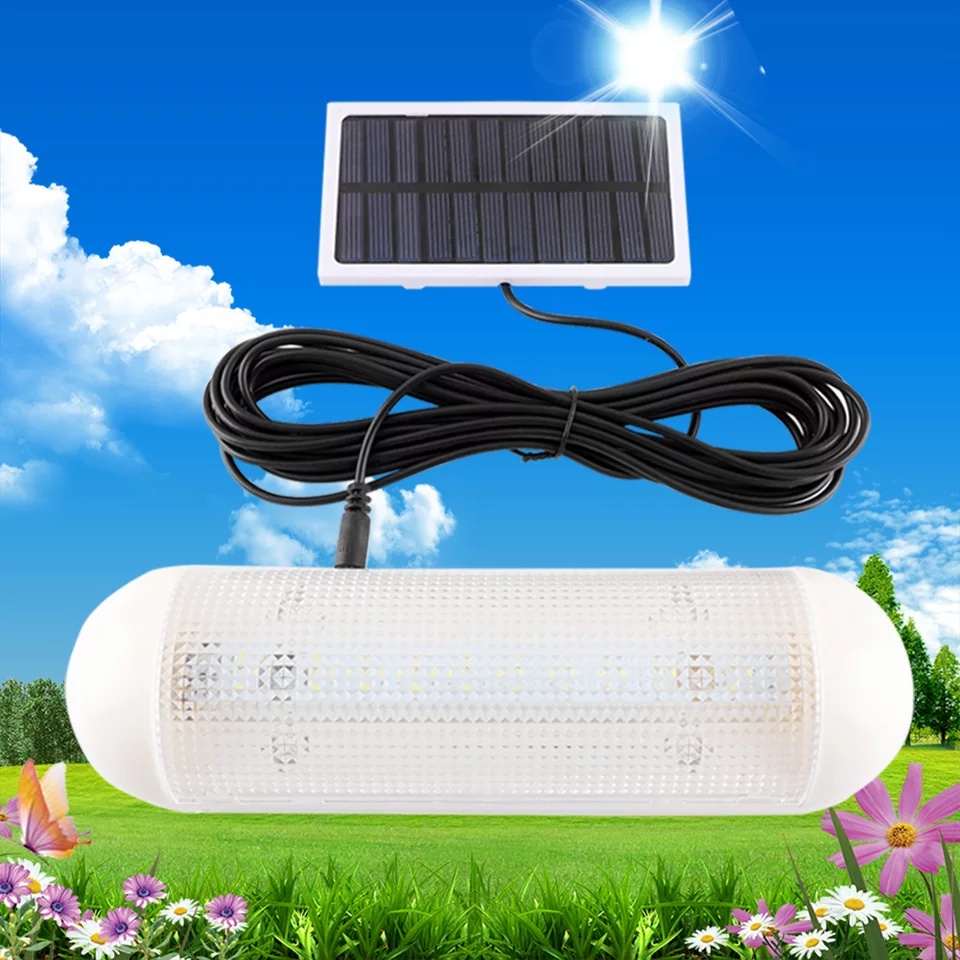 🔥 Barang Murah 🔥 Solar Panel Garden 10 Led Bulb Wall Light Bulb Outdoor ...