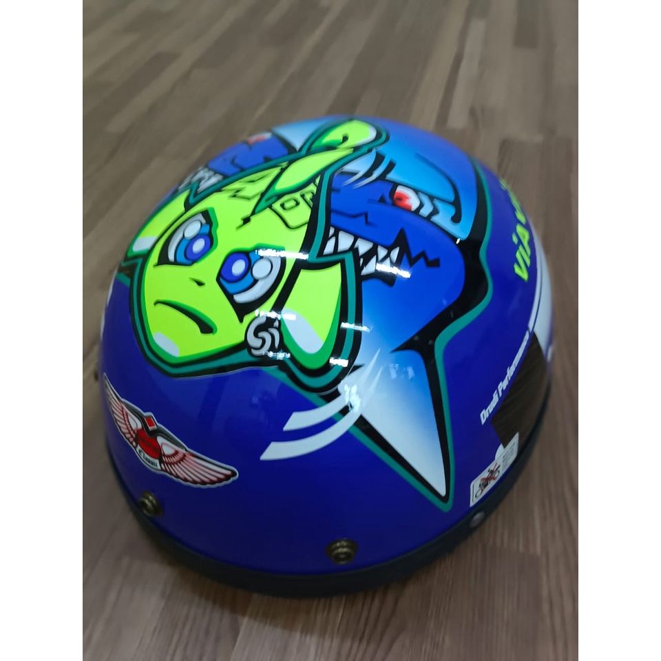 MHR III Half Cut Helmet Steng SharK Topi Ikan Separuh 100% Mhr | Shopee ...