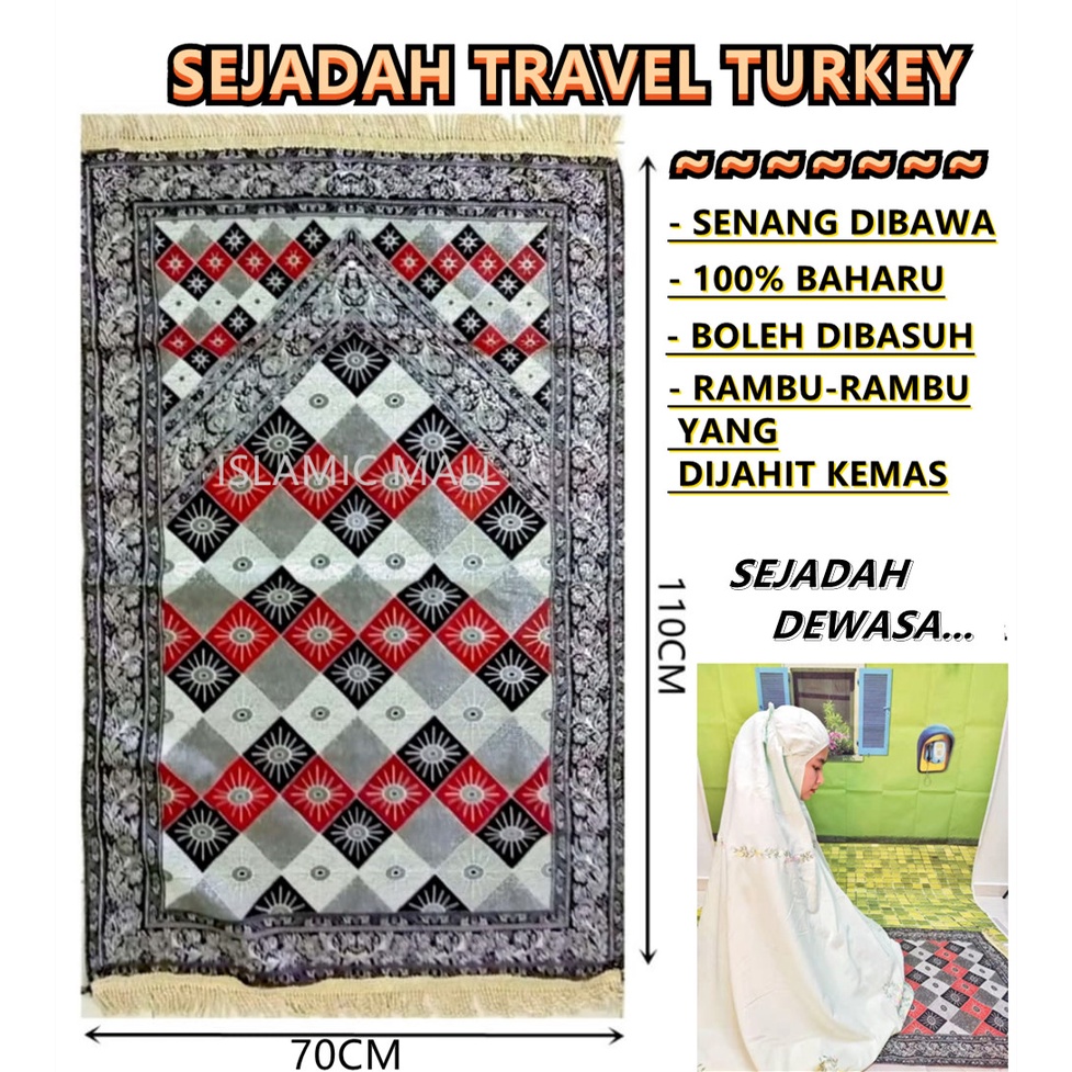 【SEJADAH SOLAT】MUSLIM SEMBAYANG Karpet carpet ISLAM Prayer Mat Pray ...