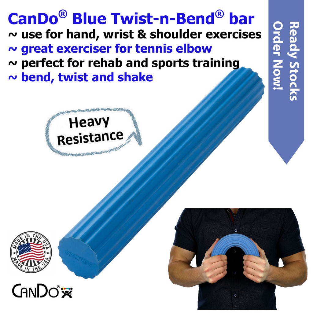 Cando 12" Twist N Bend Bar Hand Wrist Shoulder Exercise I 6 Different ...