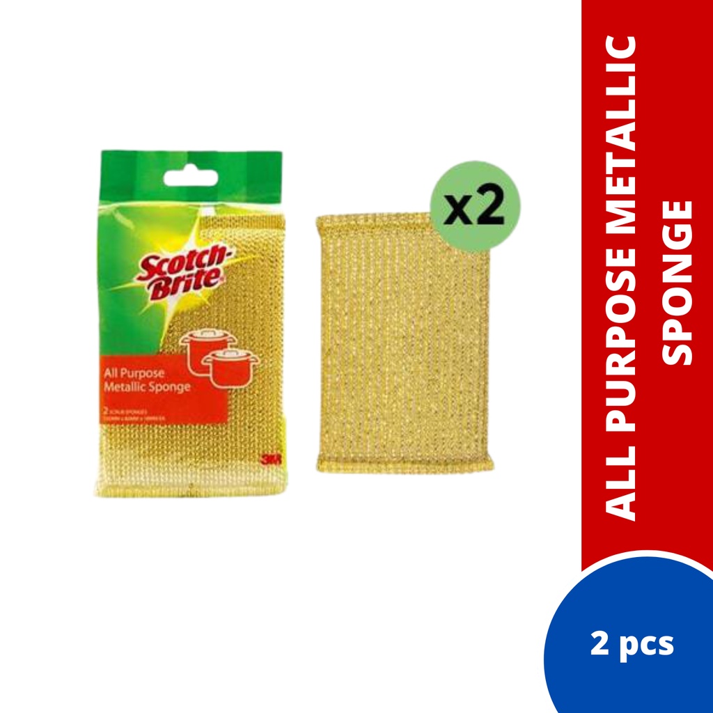 3M Scotch-Brite All Purpose Sponge (Metallic Sponge/Net Sponge ...