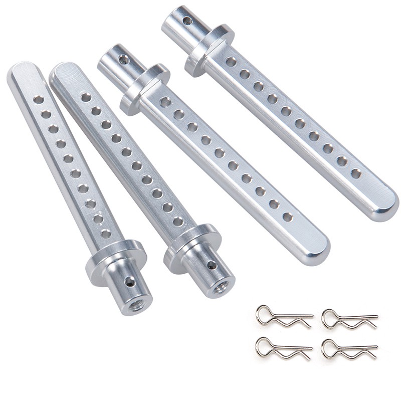 4pcs Aluminum Alloy RC Car Body Posts Mount with Clip for 1/10 Crawler ...