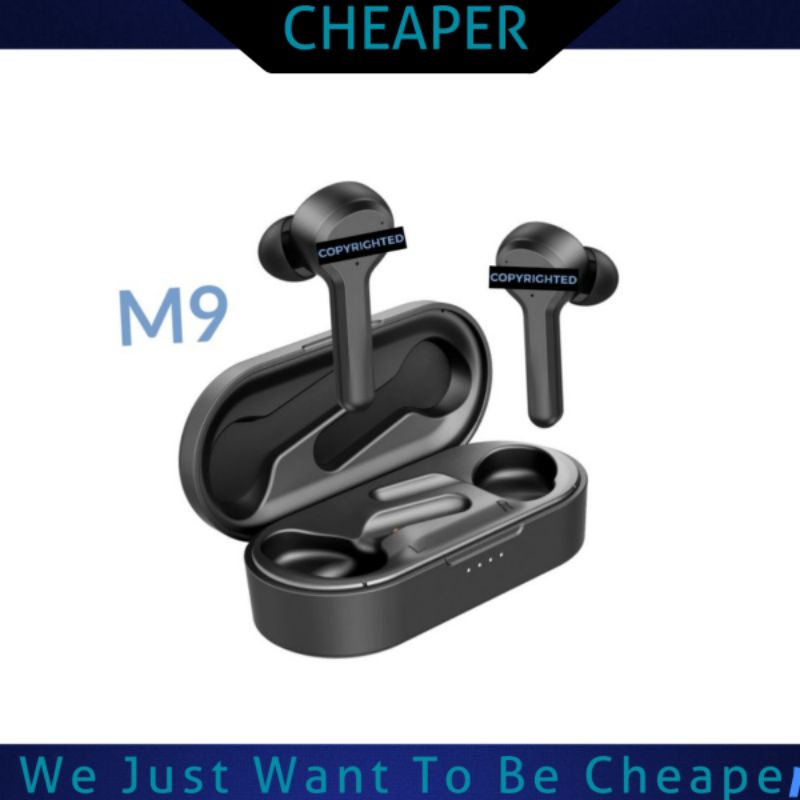 M9 Wireless Earbuds Bluetooth [Pembatalan Kebisingan] 4 Mic CVC 8.0 ...