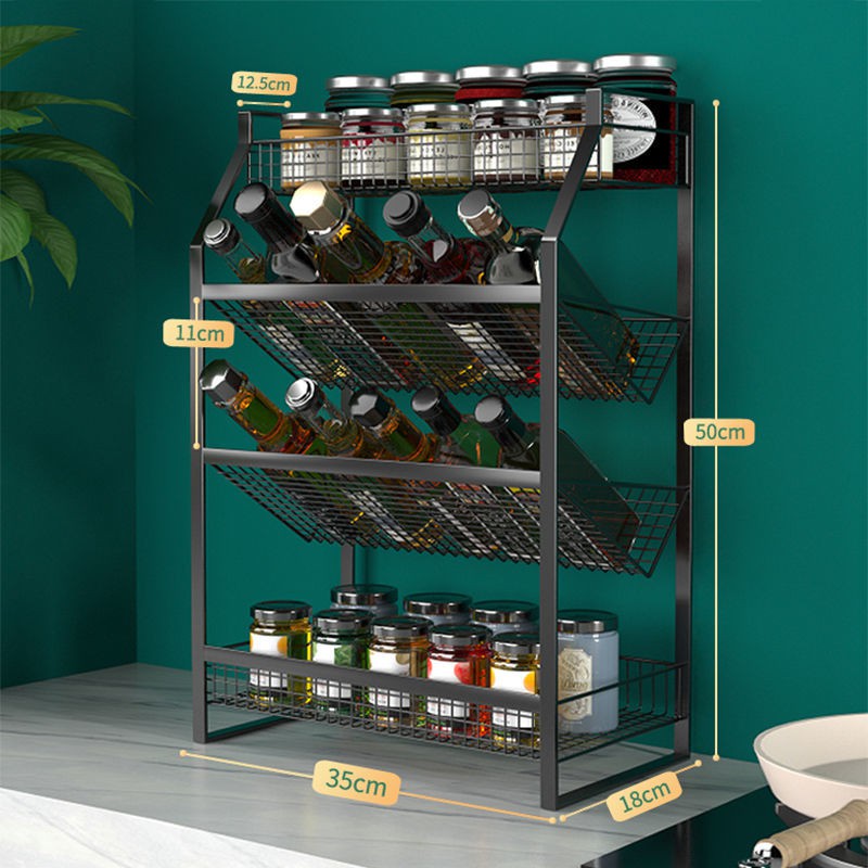 Solid Steel Multipurpose Kitchen Shelf Multilayer Storage Rack ...