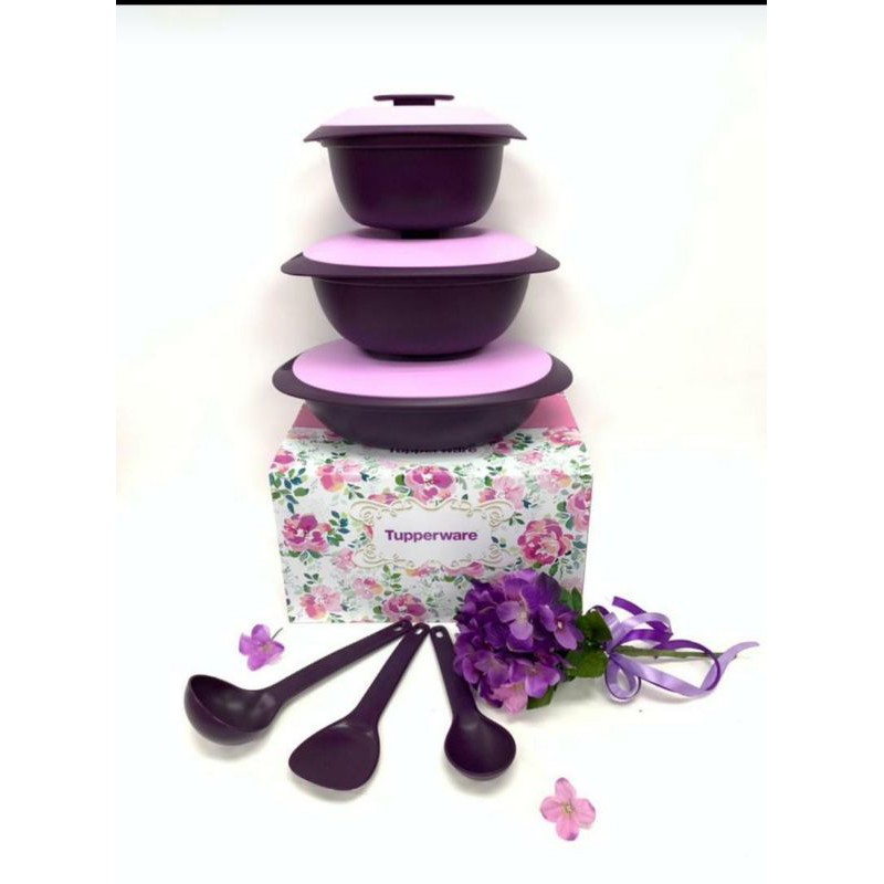 PURPLE ROYAL SERVEWARE SET ( TUPPERWARE) | Shopee Malaysia