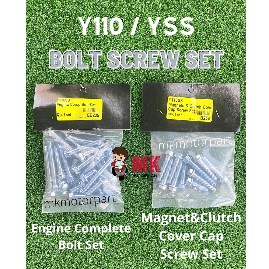 Yamaha Y110 / YSS Engine /// Magneto & Clutch Cover Cap Bolt SCREW SET / Magnet Cover Skru SS110 ...