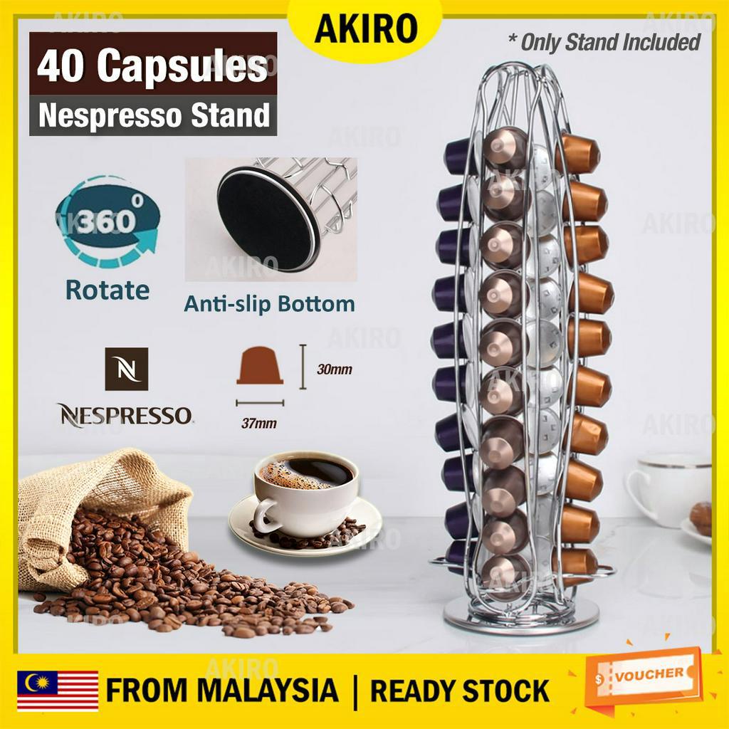 AKIRO 40 Slots Nespresso Coffee Capsule Rack Holder Rustless Chrome ...