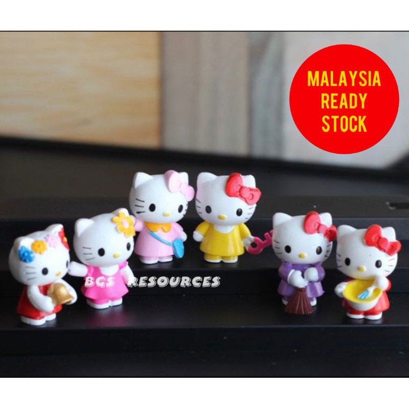 READY STOCK👍 HELLO KITTY FIGURE 6PCS HELLO KITTY FIGURES JAPAN FAMOUS ...