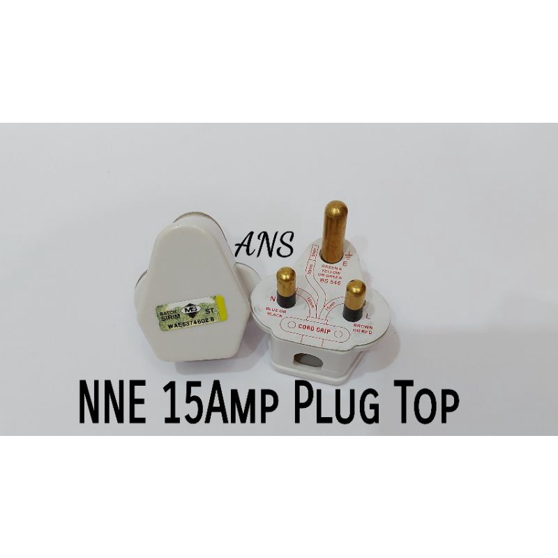 NNE 15Amp Bakelite Fused Plug Top Kepala Plug Elektrik | Shopee Malaysia