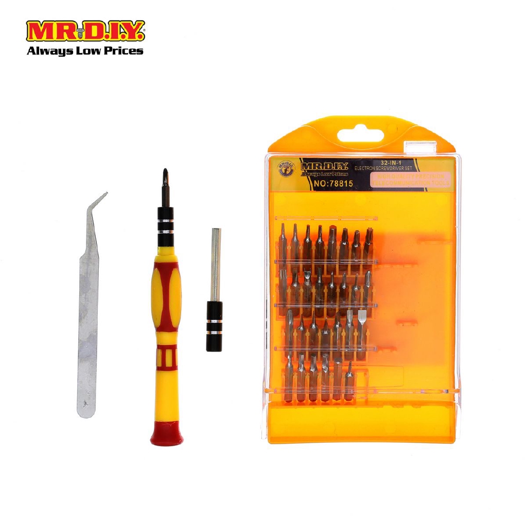 (MR.DIY) Magnetic Electron Screwdriver Tool Set (32pcs) | Shopee Malaysia