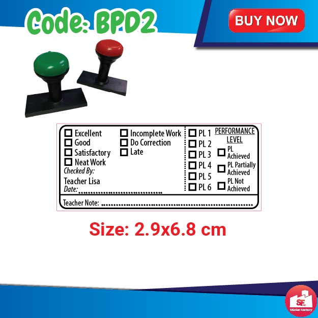Cop Ulasan Guru PBD/Cop Getah Pentaksiran Bilik Darjah/Rubber Stamp ...