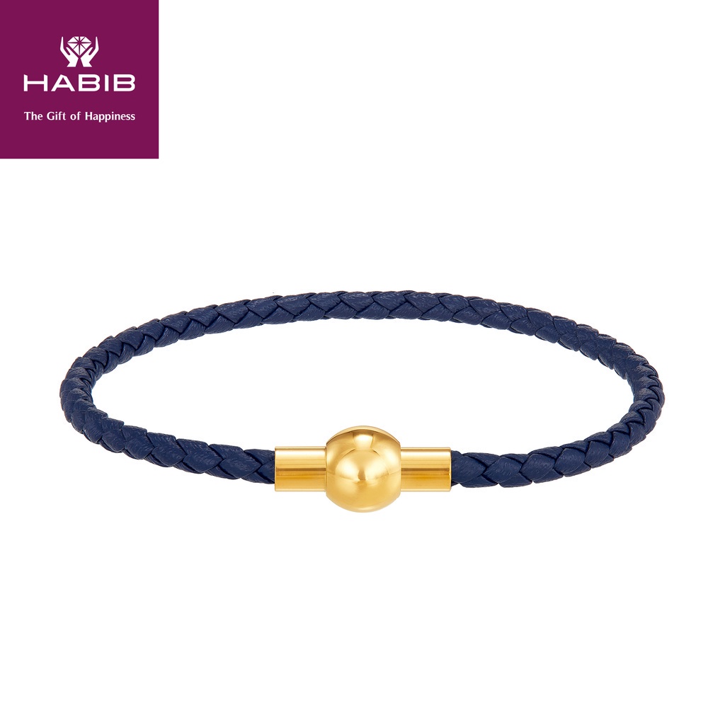 HABIB Leather Bracelet (Navy Blue Colour) | Shopee Malaysia