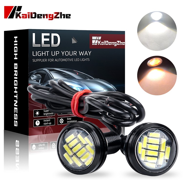 1PCS 12V Eagle Eye LED Light 12SMD 23MM Auto DRL Running Lights For ...