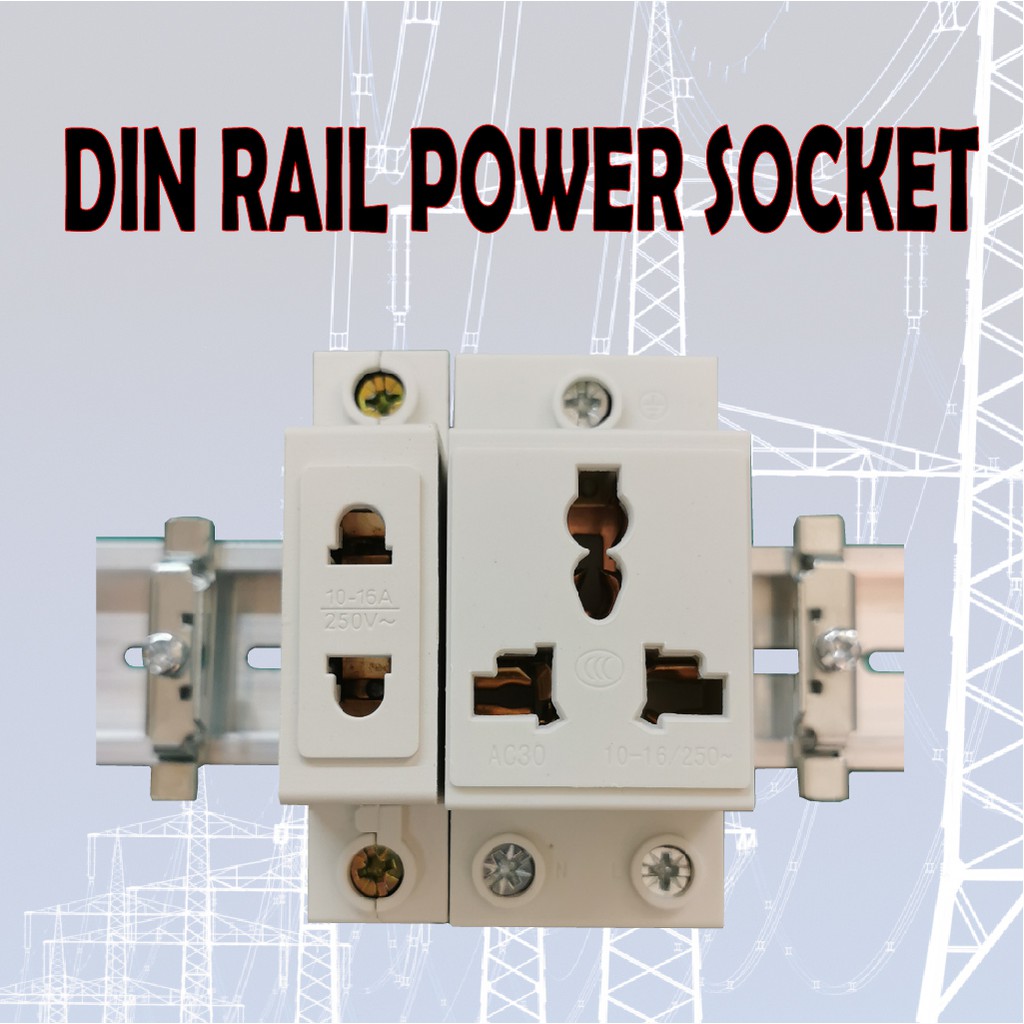3-Channel and 2-Way/DIN Rail Power Socket Modular AC30-3 and AC30-2 ...
