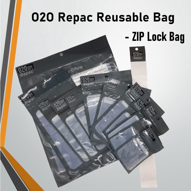 O2O DIY REPAC Zip Lock Plastic Bag / OPP Bag / Packing bag / Retail ...