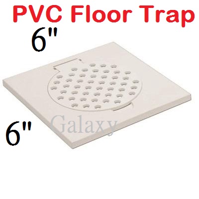 6 inch x 6 inch PVC Toilet Floor Trap Grating Plastic Floor Trap ...