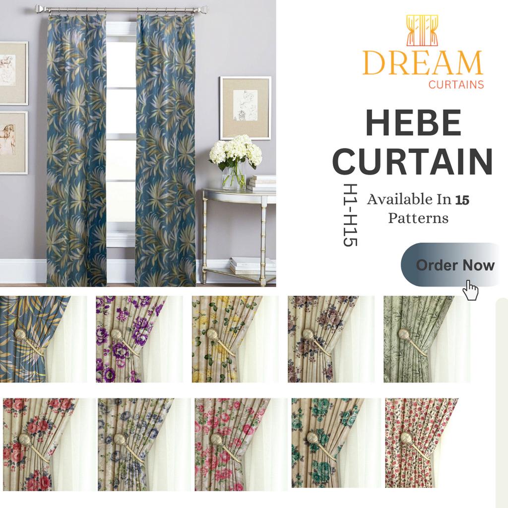 Hebe Curtain Langsir Bercorak Bunga (15 Corak)/Langsir Tingkap (Hook ...