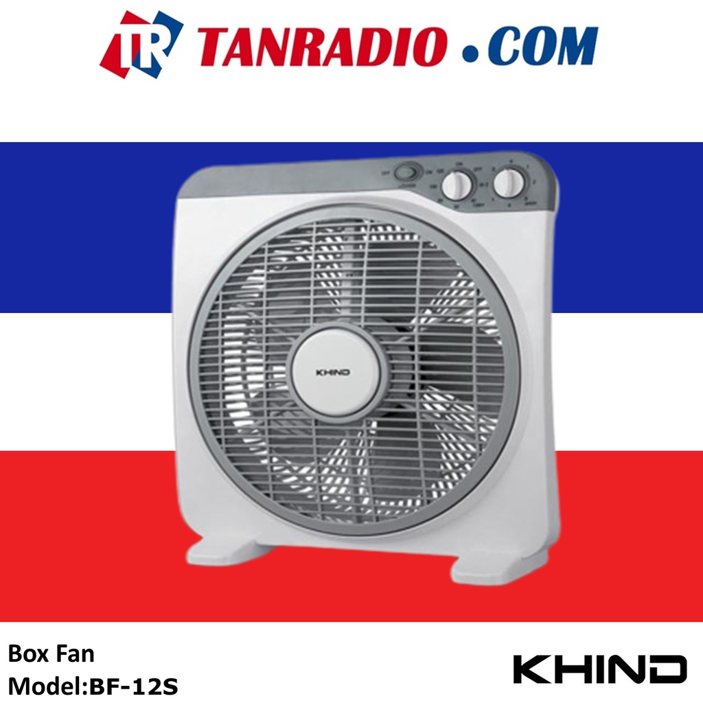 Khind Box Fan With Oscillating Louvre - Light Grey (12") BF-12S ...