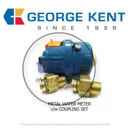 [TKM] BRAND GEORGE KENT PSM BRASS COLD WATER METERS SET C/W COUPLING ...