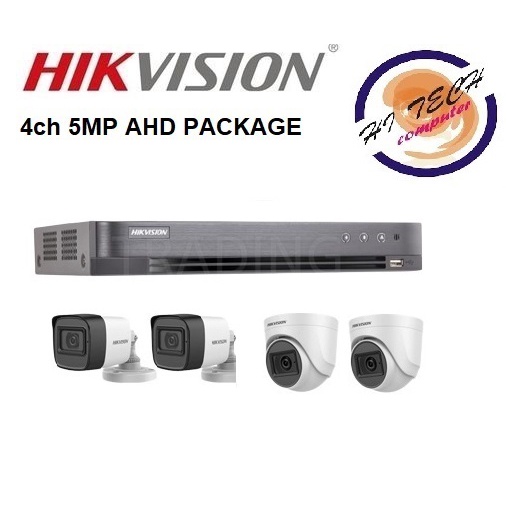 HIKVISION CCTV 8MP Full HD indoor and outdoor DVR Set Package | Shopee ...