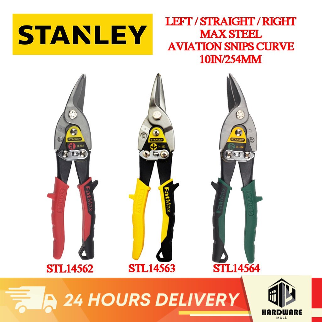 STANLEY Maxsteel Aviation Shear Snip Cutter Scissor Cut Trunking ...