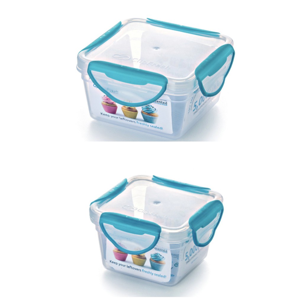 Clip Fresh Rectangular Food Storage (230ml+ 400ml) | Shopee Malaysia