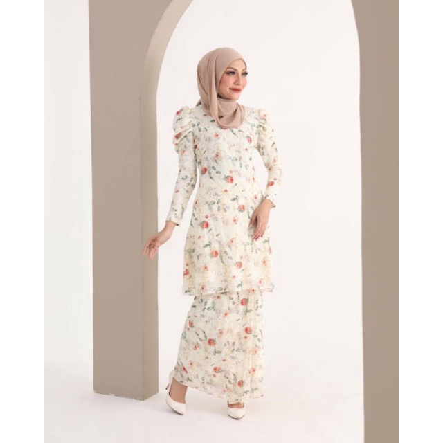 nelydia puffy Kurung S maroon sahaja | Shopee Malaysia