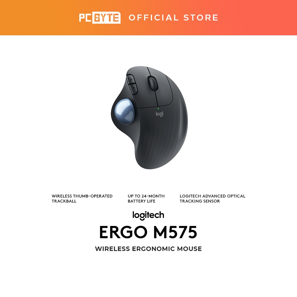 Logitech Ergo M575 Wireless Ergonomic Mouse | Shopee Malaysia