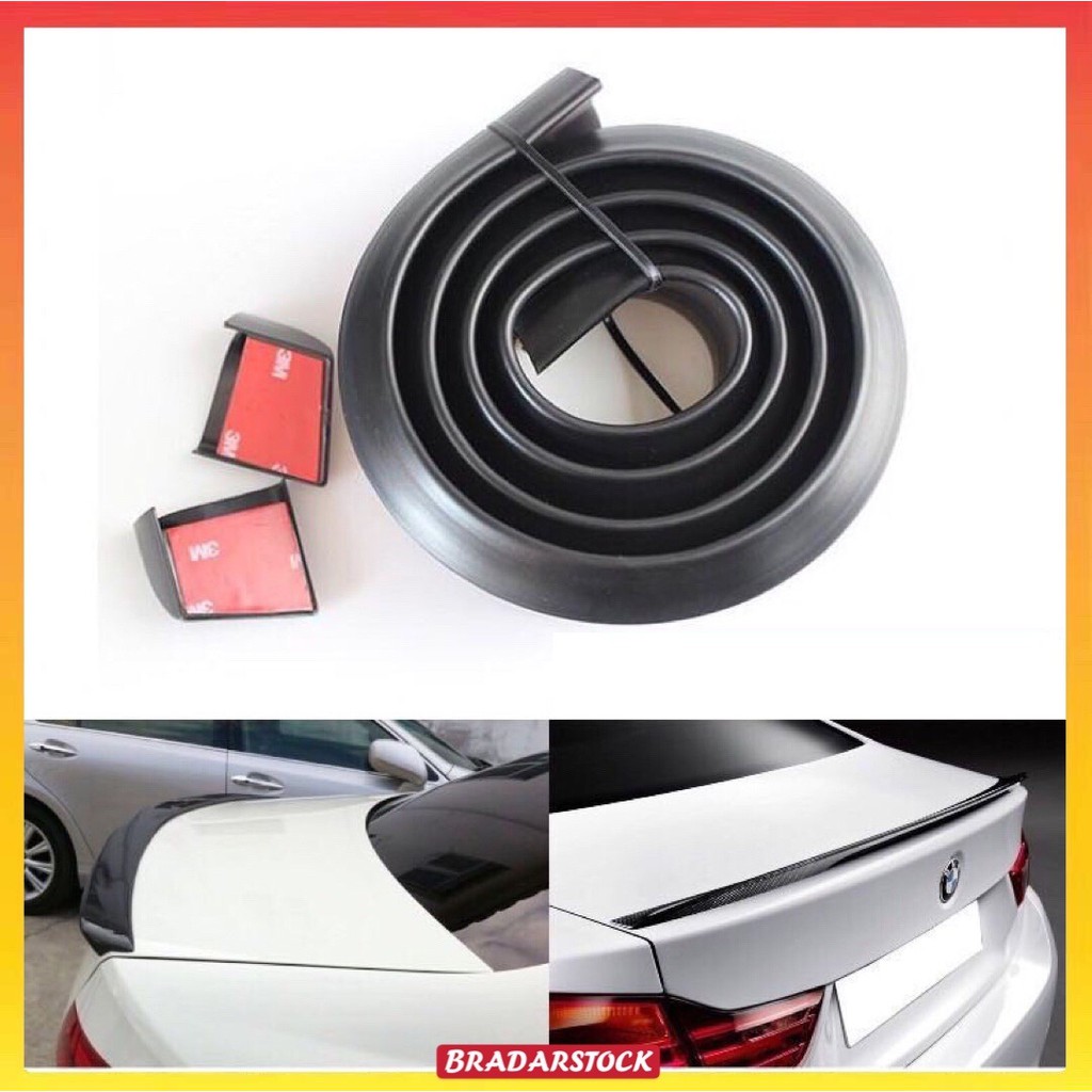 SAMURAI RUBBER SPOILER 57INCH*35MM/45MM Rear Bonnet Rubber Black 3M ...