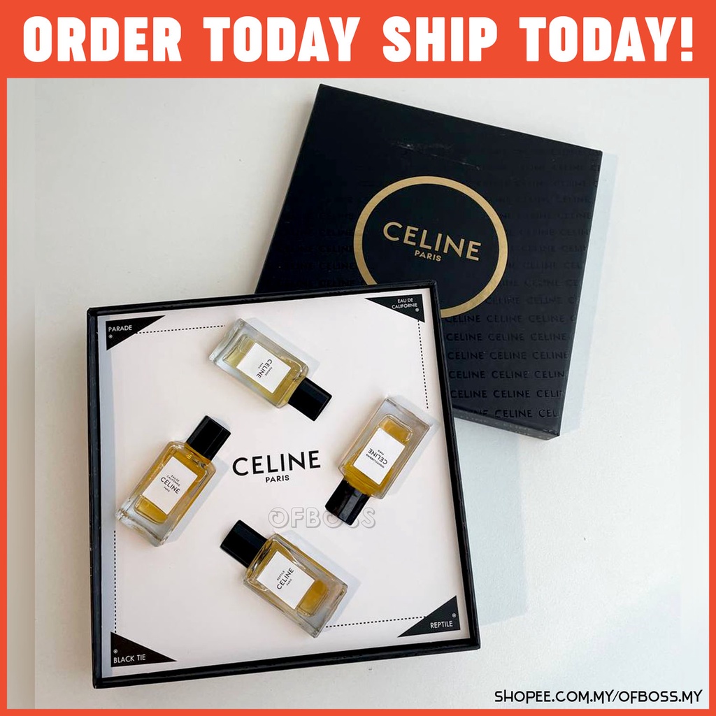 Celine 4 In 1 Black Box Gift Set Eau De Parfum EDP For Unisex | Shopee ...