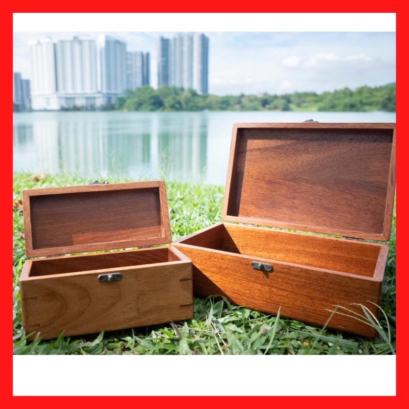 Merbau Wood Wooden Box Storage Box Multifunction Large Capacity 实木收纳盒 ...
