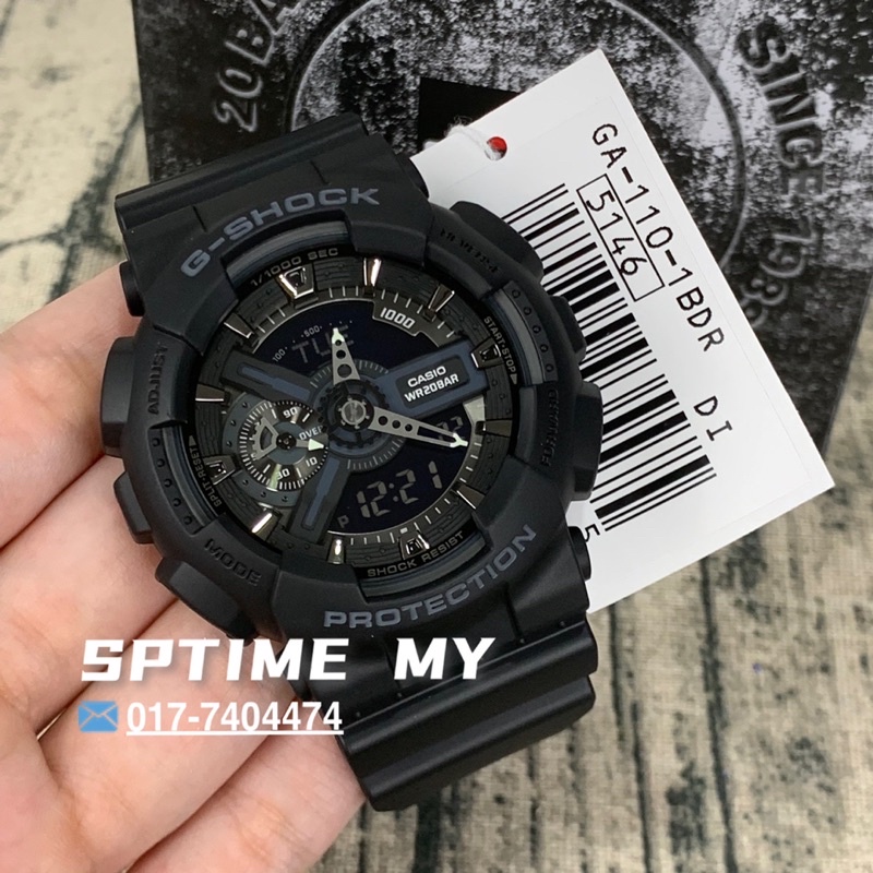 CASIO G-SHOCK GA-110-1BDR / GA-110-1B / GA-110-1 / GA-110 MEN CASUAL ANALOG-DIGITAL WATCH FULL ...