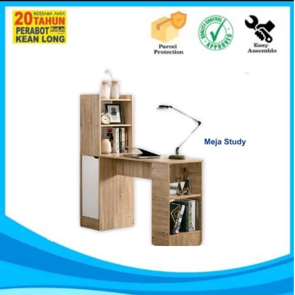 KLSB Space saver study desk with bookcase/ rak buku bersama meja ...