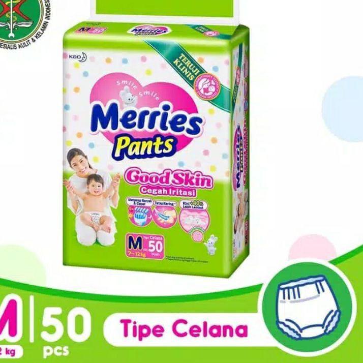 Merries Pants Good Skin M50 - Merries Diaper Pants size M contains 50 ...
